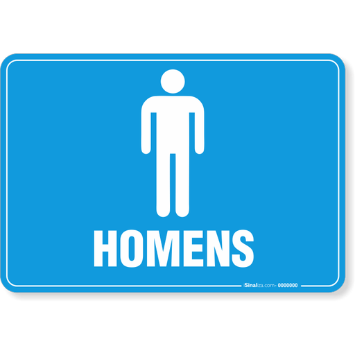 PLACA BANHEIRO WC MASCULINO - isinaliza