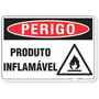 PLACA PERIGO PRODUTO INFLAMÁVEL - isinaliza