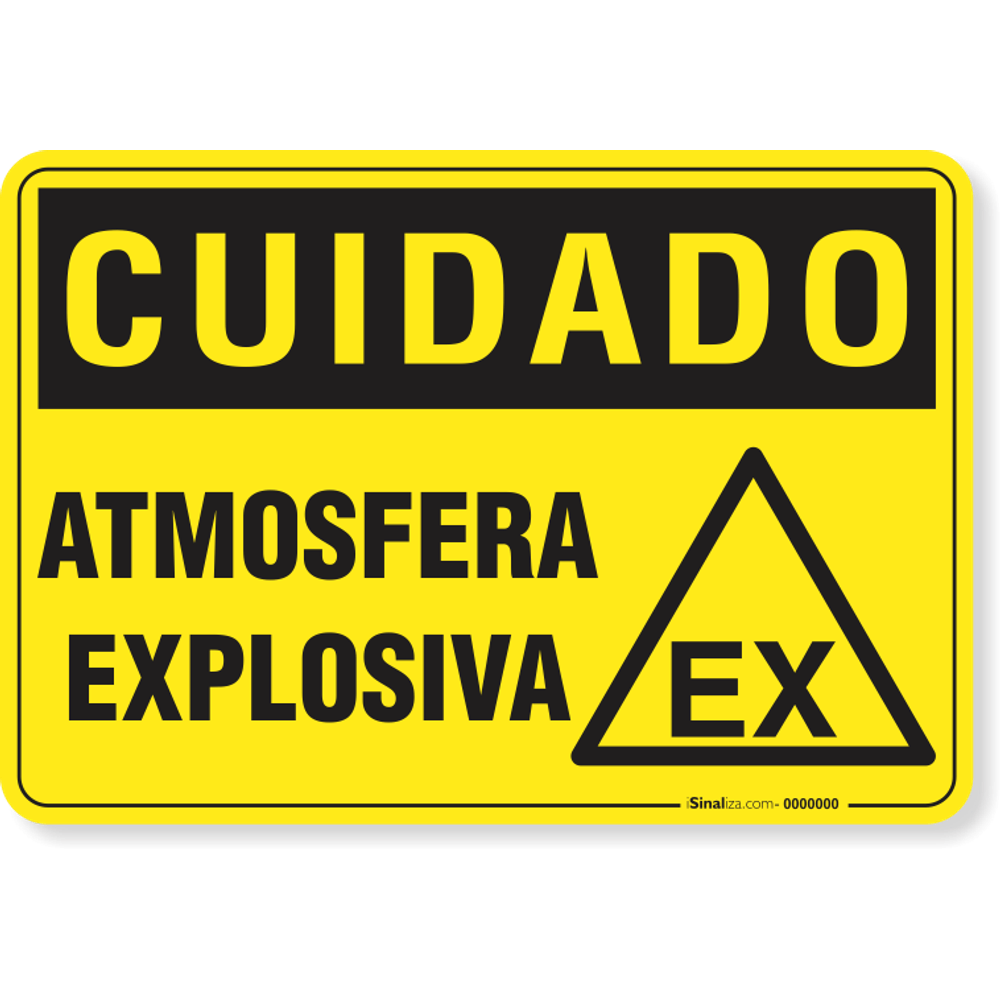 PLACA CUIDADO ATMOSFERA EXPLOSIVA - isinaliza